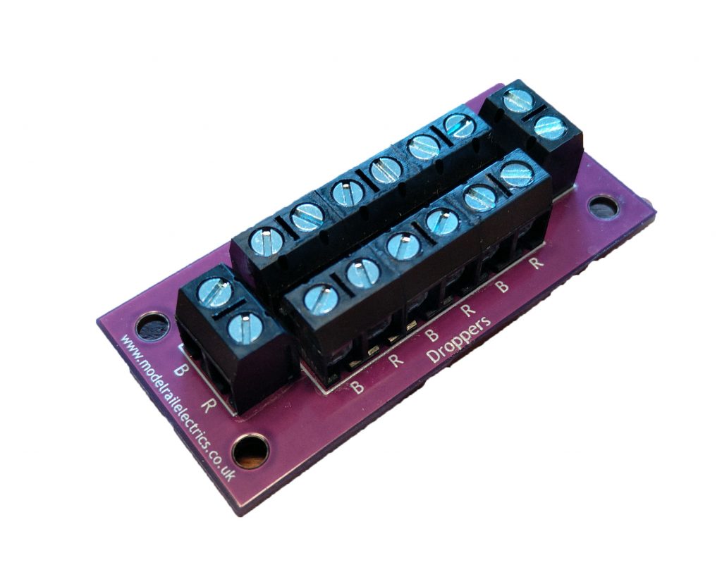 DCC Bus Connection board – 6 Way – Model Rail Electrics